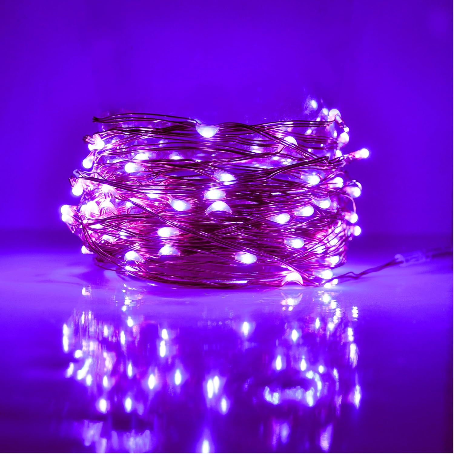 Amazon.com: Hometown Evolution, Inc. Purple LED Fairy Lights - Plug in ...