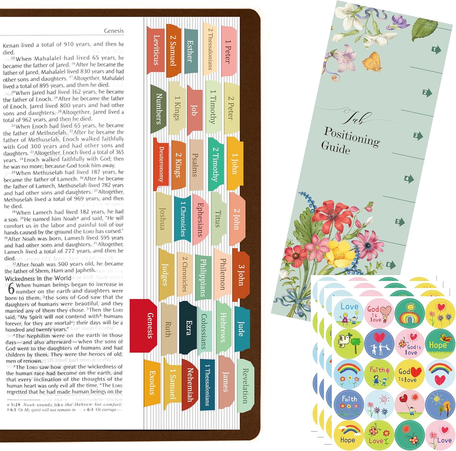Amazon.com : 105 Bible Indexing Tabs, Laminated Bible Tab Set Bible ...