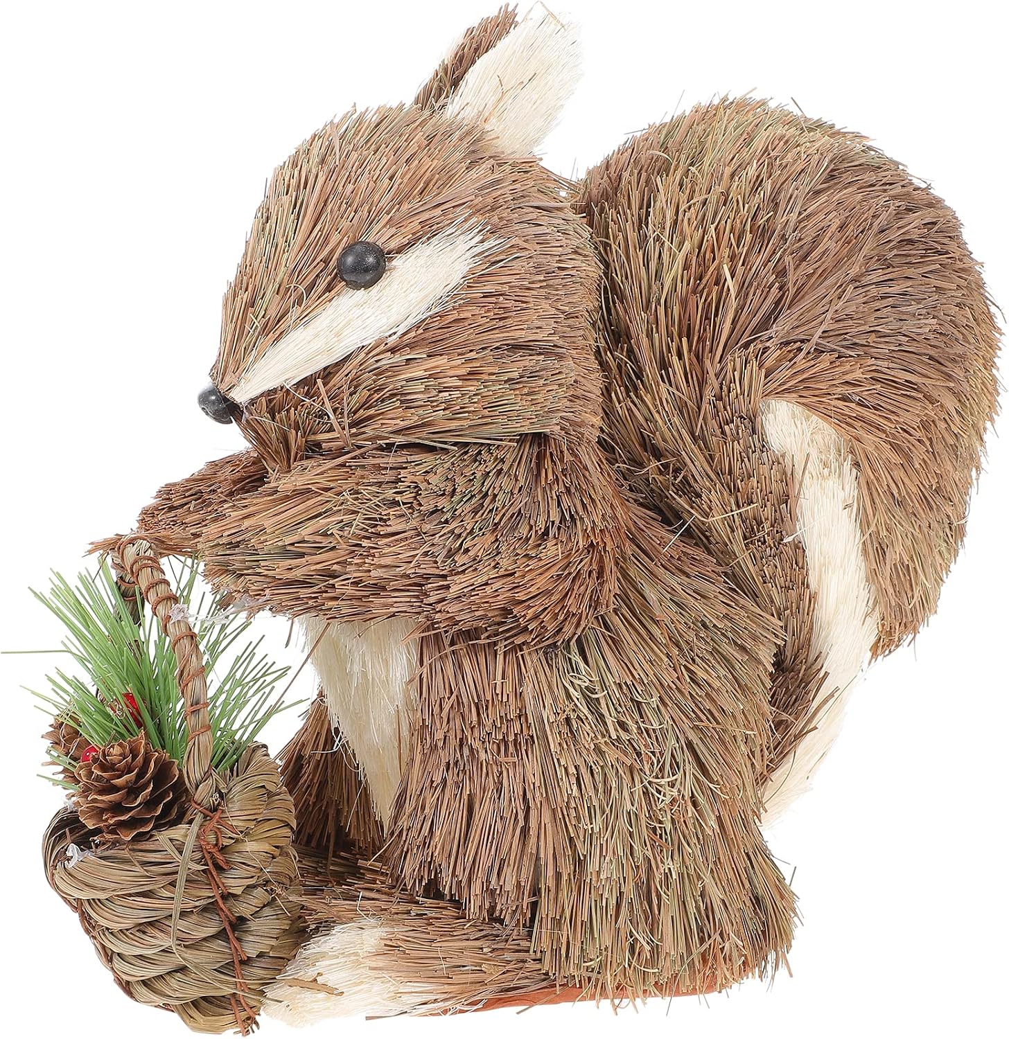 Amazon.com: Homoyoyo Christmas Squirrel Figurines Artificial Wooden ...
