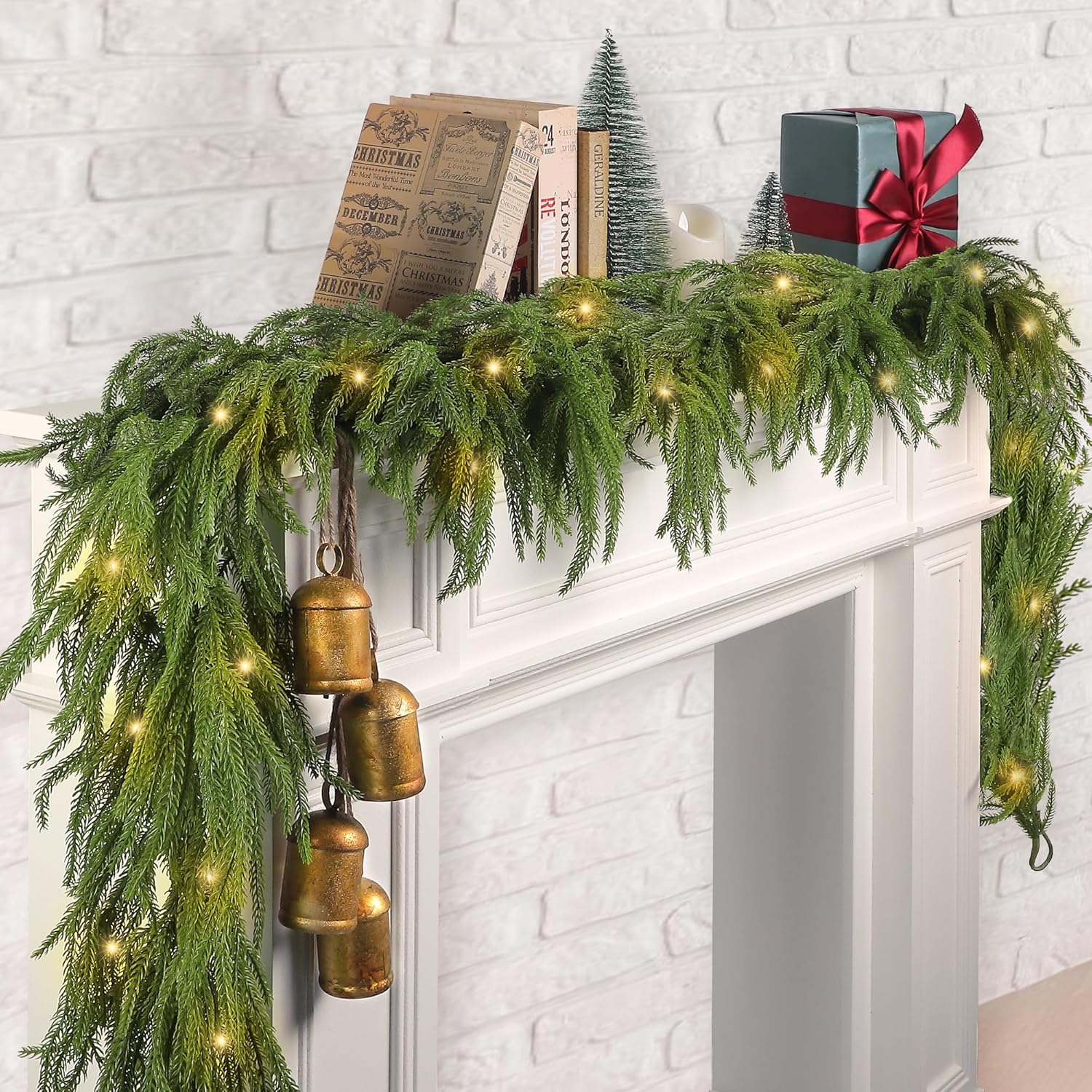 Amazon.com: Fovths 1 Pack Christmas Norfolk Garlands Set 6 Feet ...