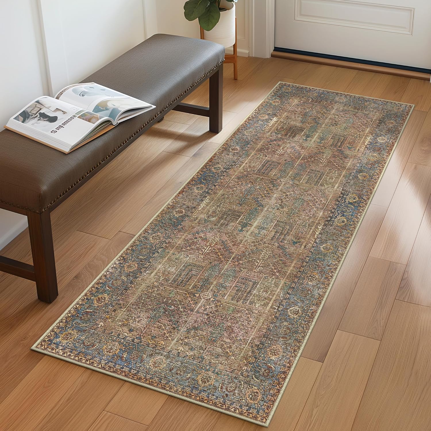 Amazon.com: GENIMO 2x5 Runner Rug Non Slip, Machine Washable Rug ...