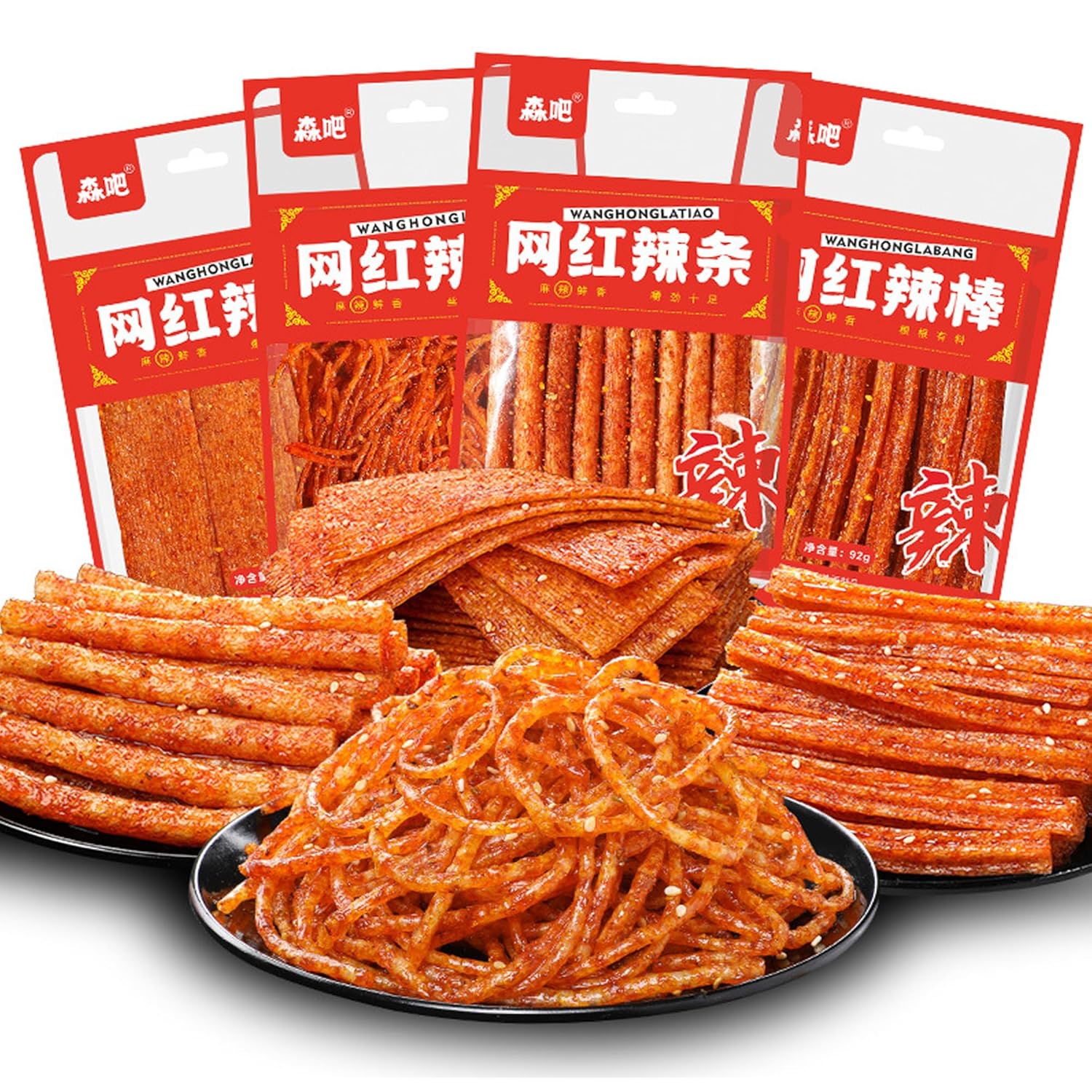Latiao, Chinese Snacks, Spicy Seasoned Snacks, Spicy Strips, Spicy ...