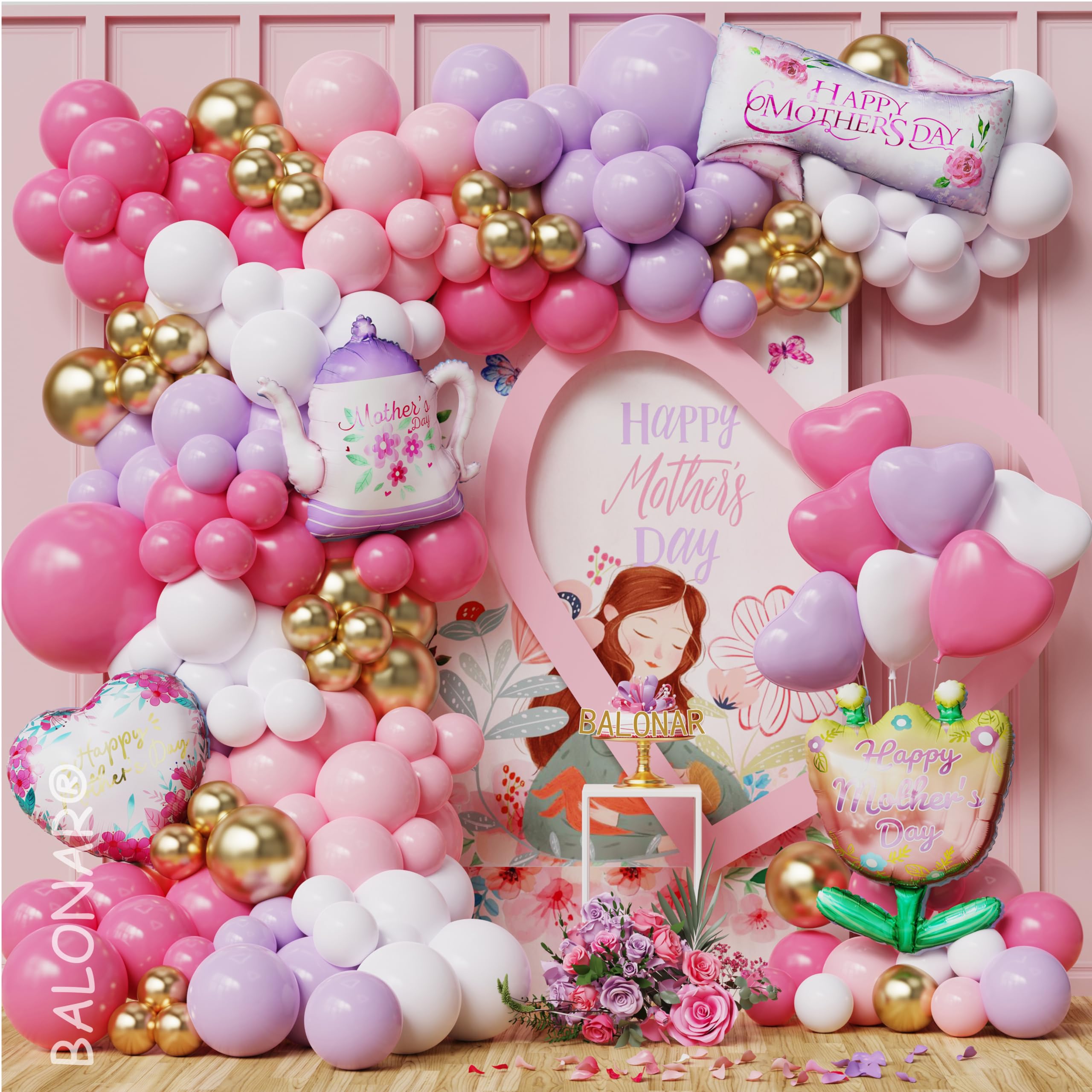 Amazon.com: Mother's Day Balloon Garland Arch kit with Lager Size ...