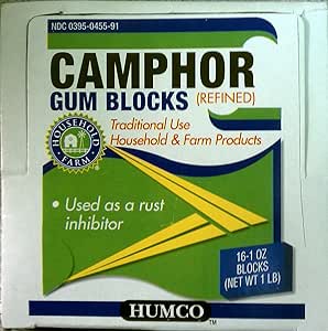 CAMPHOR BLOCKS CTN/16 1 OZ by "HUMCO HOLDING GROUP, INC. ***" : Amazon ...