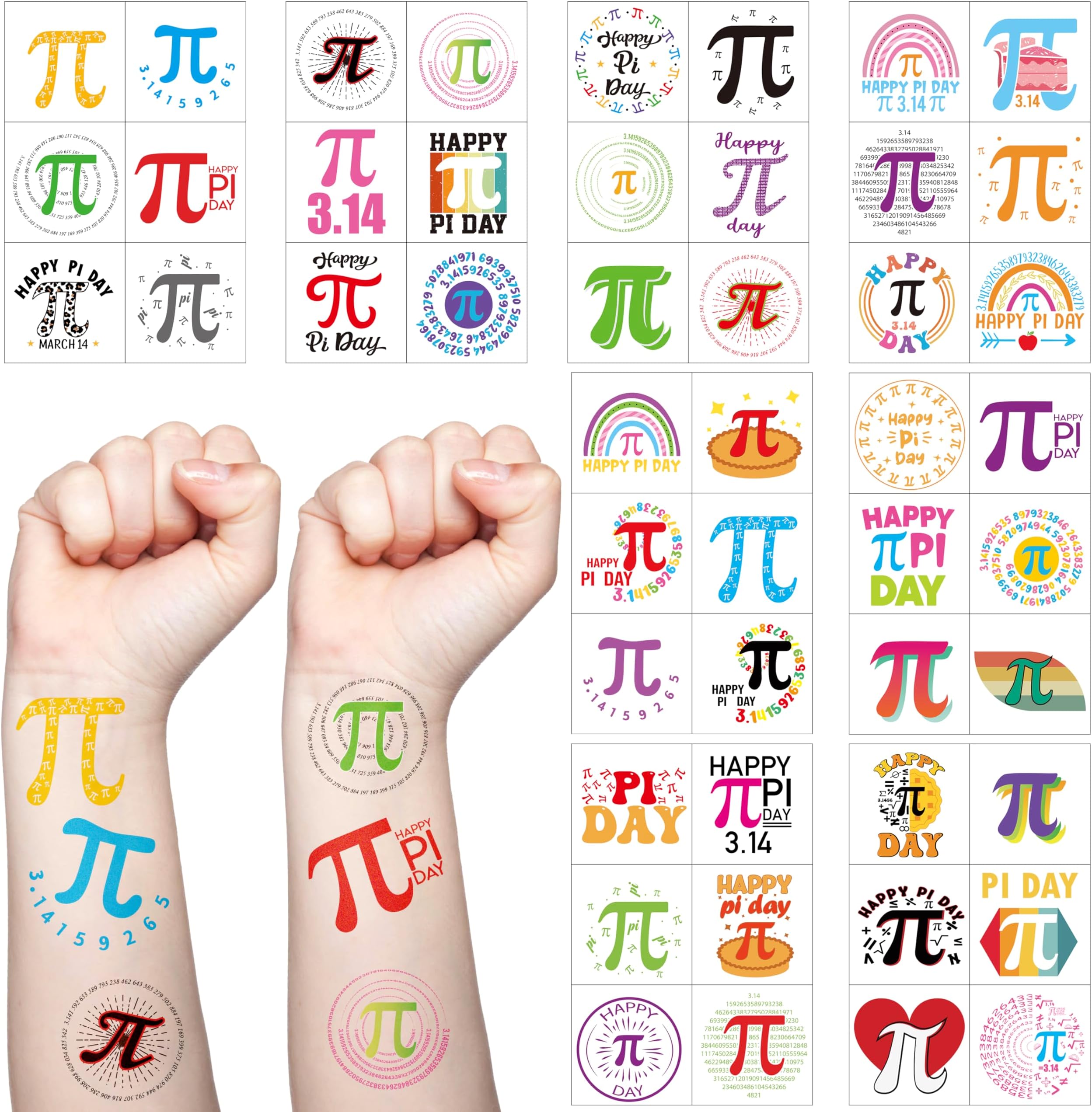 Amazon.com : Nerdy Science Math Geek Temporary Tattoo Water Resistant ...