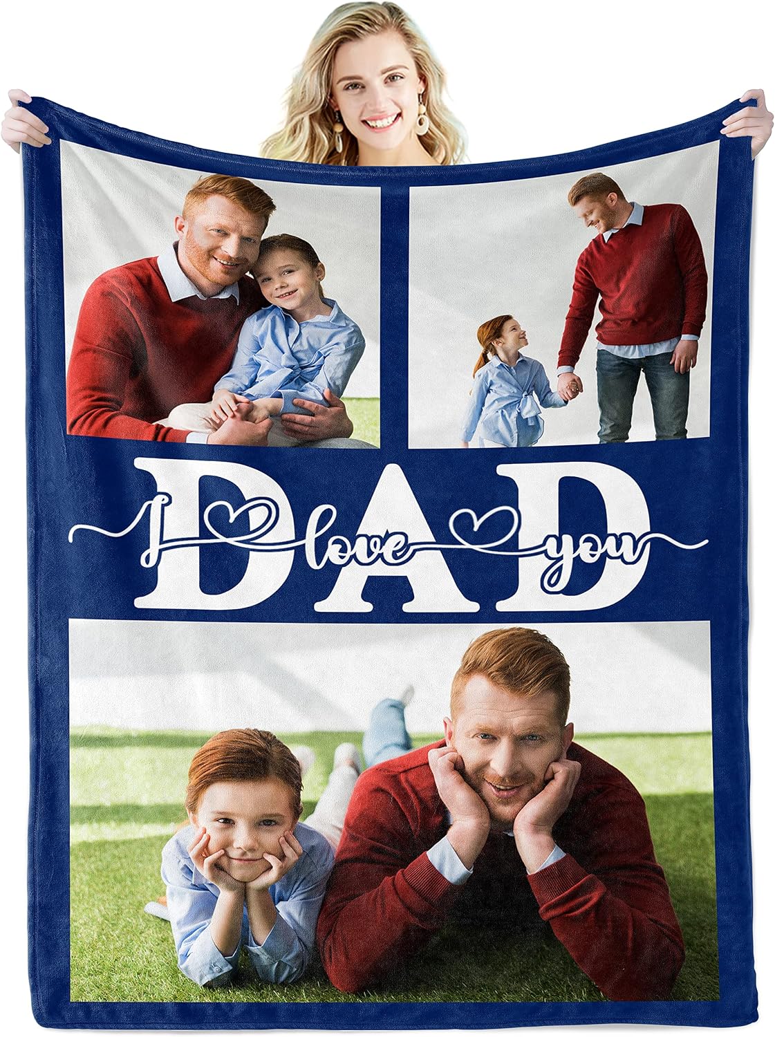 Amazon.com: Youltar Custom Blanket with Photo - Personalized Father's ...