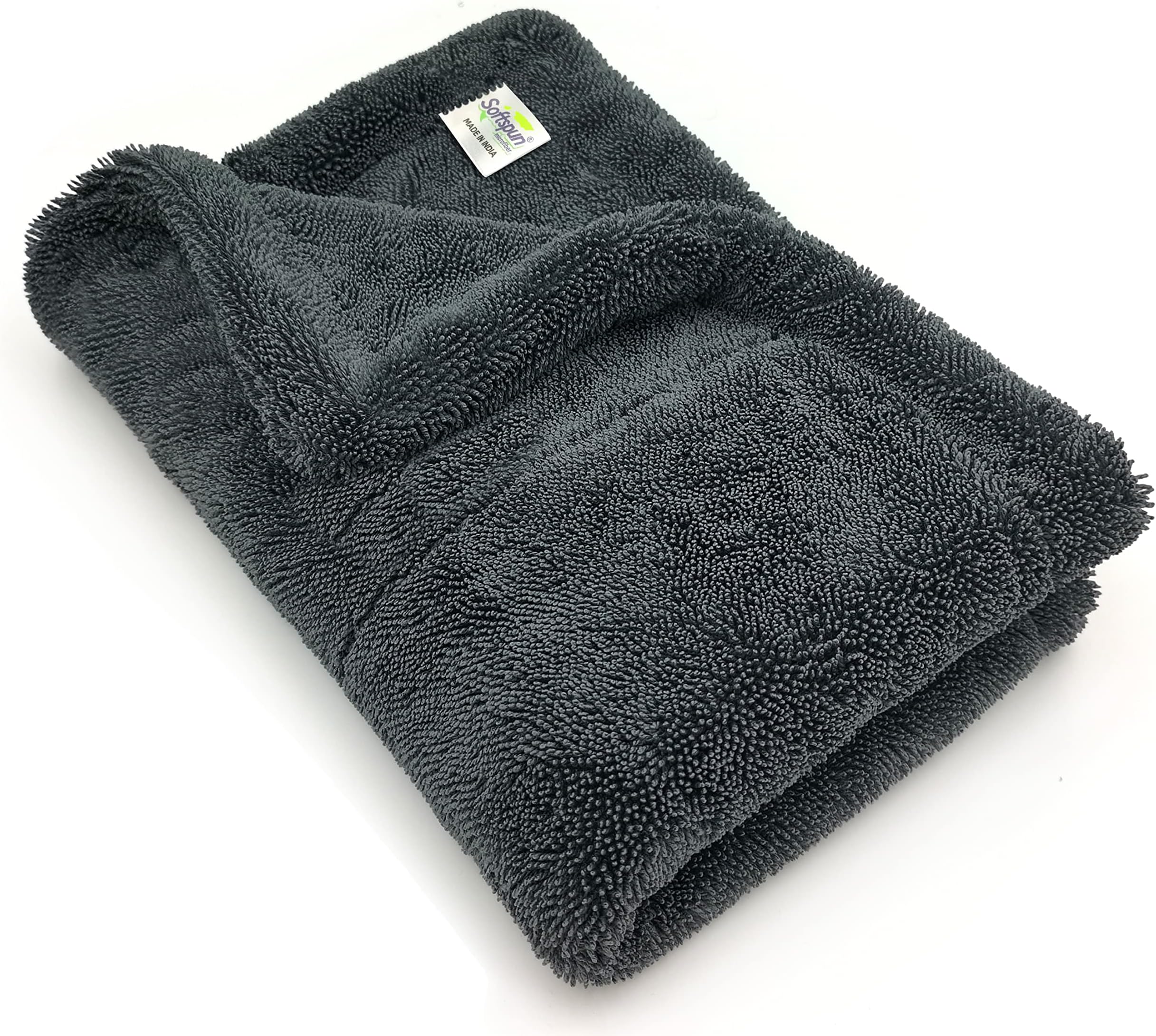 SOFTSPUN 900 GSM, Microfiber Double Layered Cloth 40x40 Cms 2 Piece ...