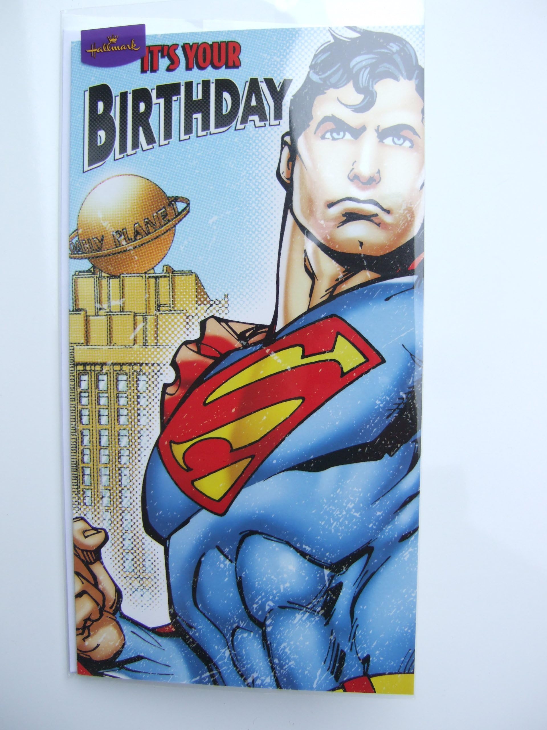 Superman birthday card for any age by Hallmark : Amazon.co.uk ...