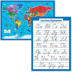 Amazon.com: Palace Learning 2 Pack - World Map [Illustrated Short ...