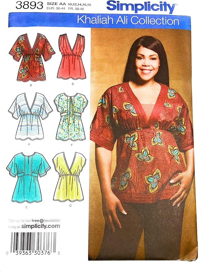 Amazon.com: Simplicity 3893, Women's Tunic Pattern, Size BB (20W-28W ...