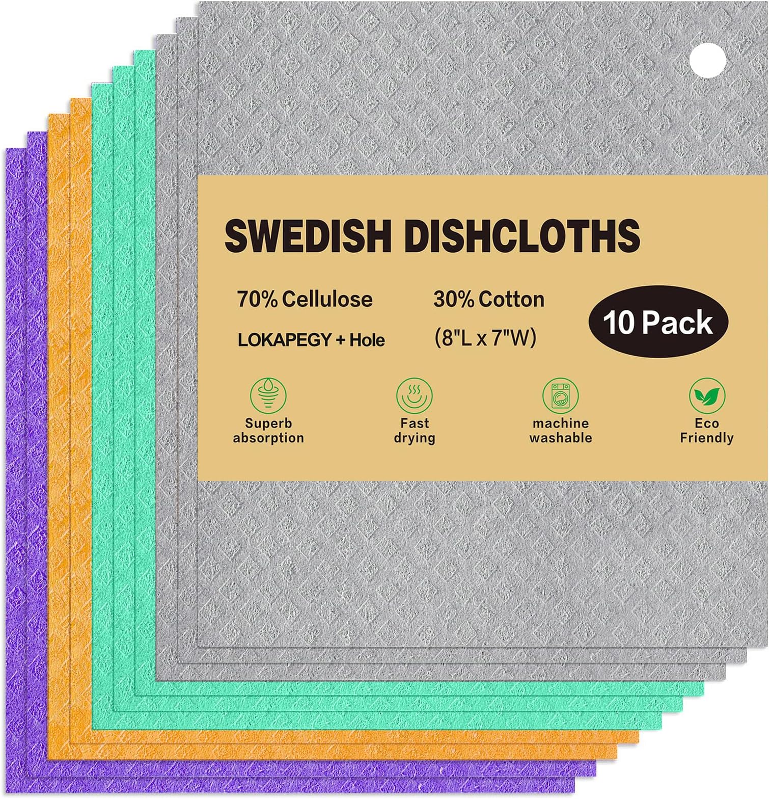 Amazon.com: Wettex The Original 14 Pack Swedish Dishcloth for Kitchen ...
