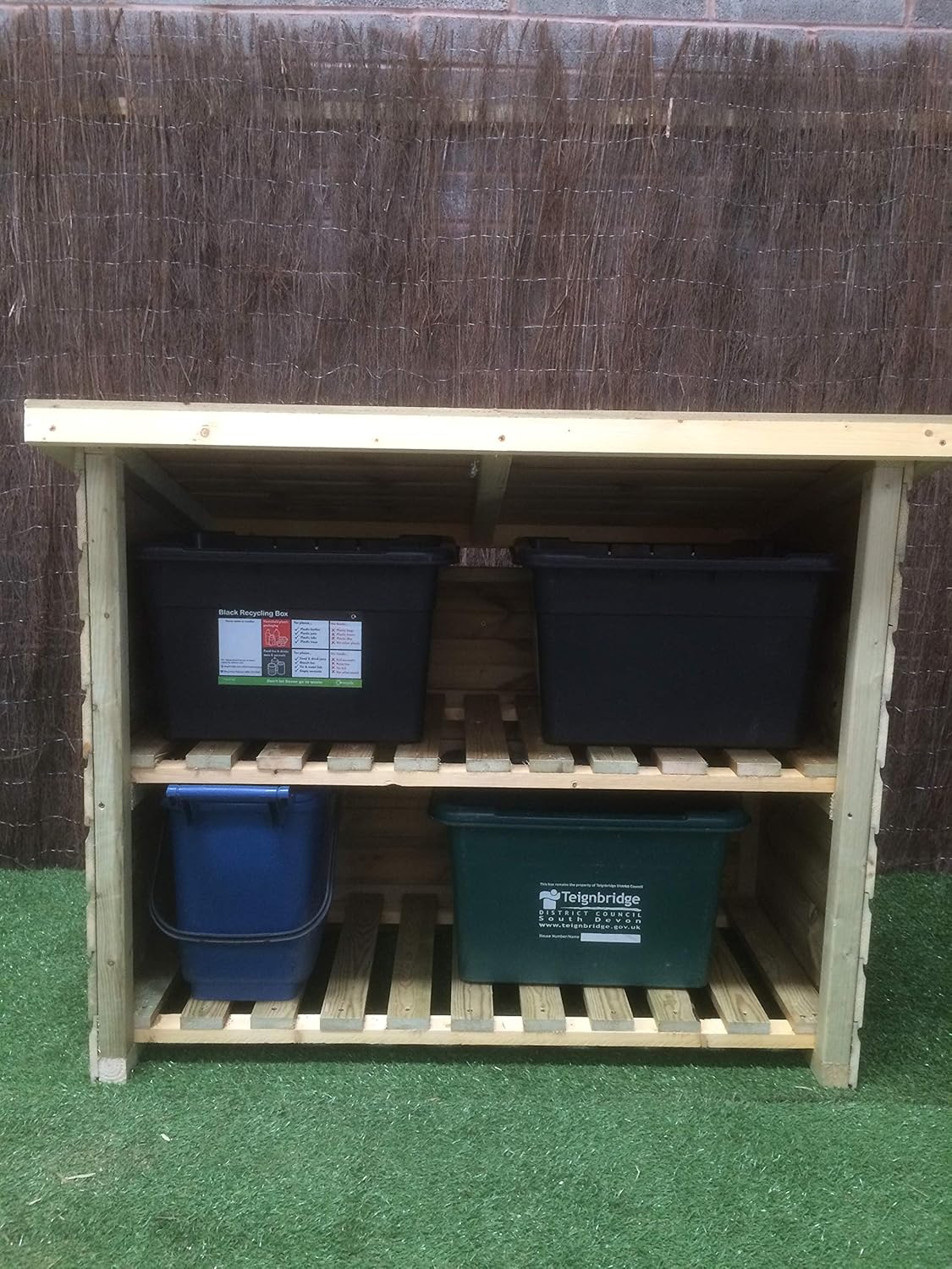 HEAVY DUTY RECYCLE BIN STORAGE UNIT WITH SHELF/LOG STORE : Amazon.co.uk ...