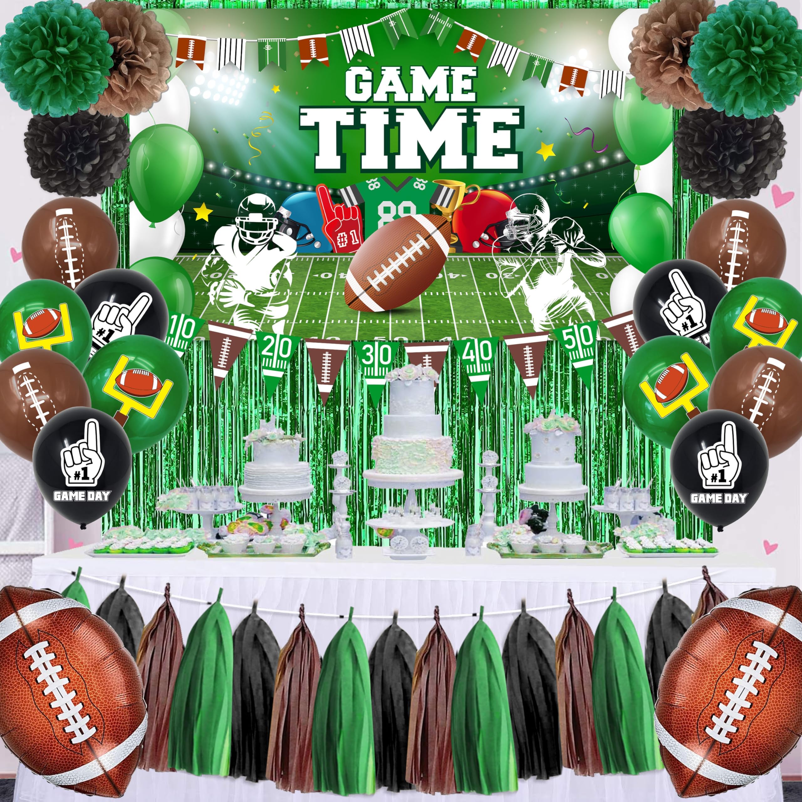 Amazon.com: Football Party Decorations Football Themed Party Supplies ...