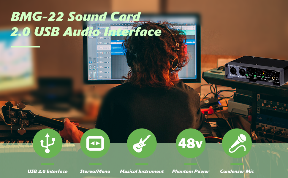 Watch BOMGE USB Audio Interface bmg22 on Amazon Live