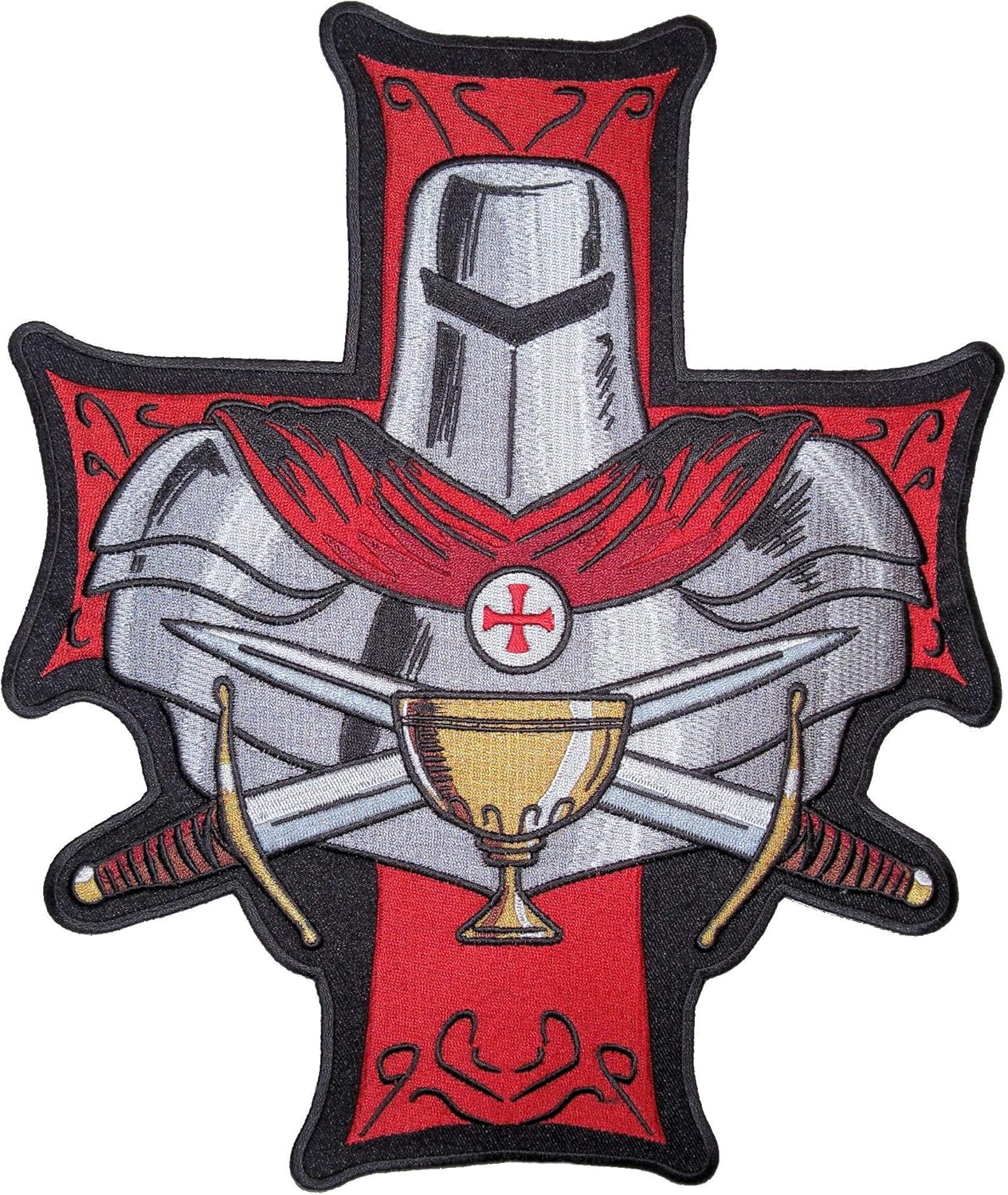 Amazon.com: Leather Supreme Christian Templar Knight Cross Embroidered ...