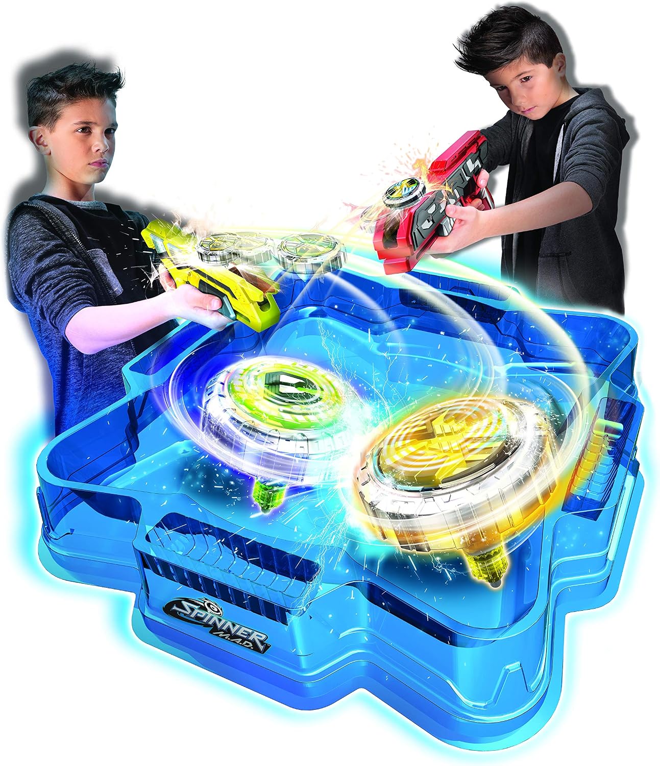 Amazon.com: SilverLit Spinner M.A.D Deluxe Battle Pack: Thunder vs ...