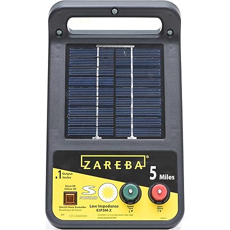 Amazon.com : Zareba ESP5M-Z Solar Powered Low Impedance Electric Fence ...