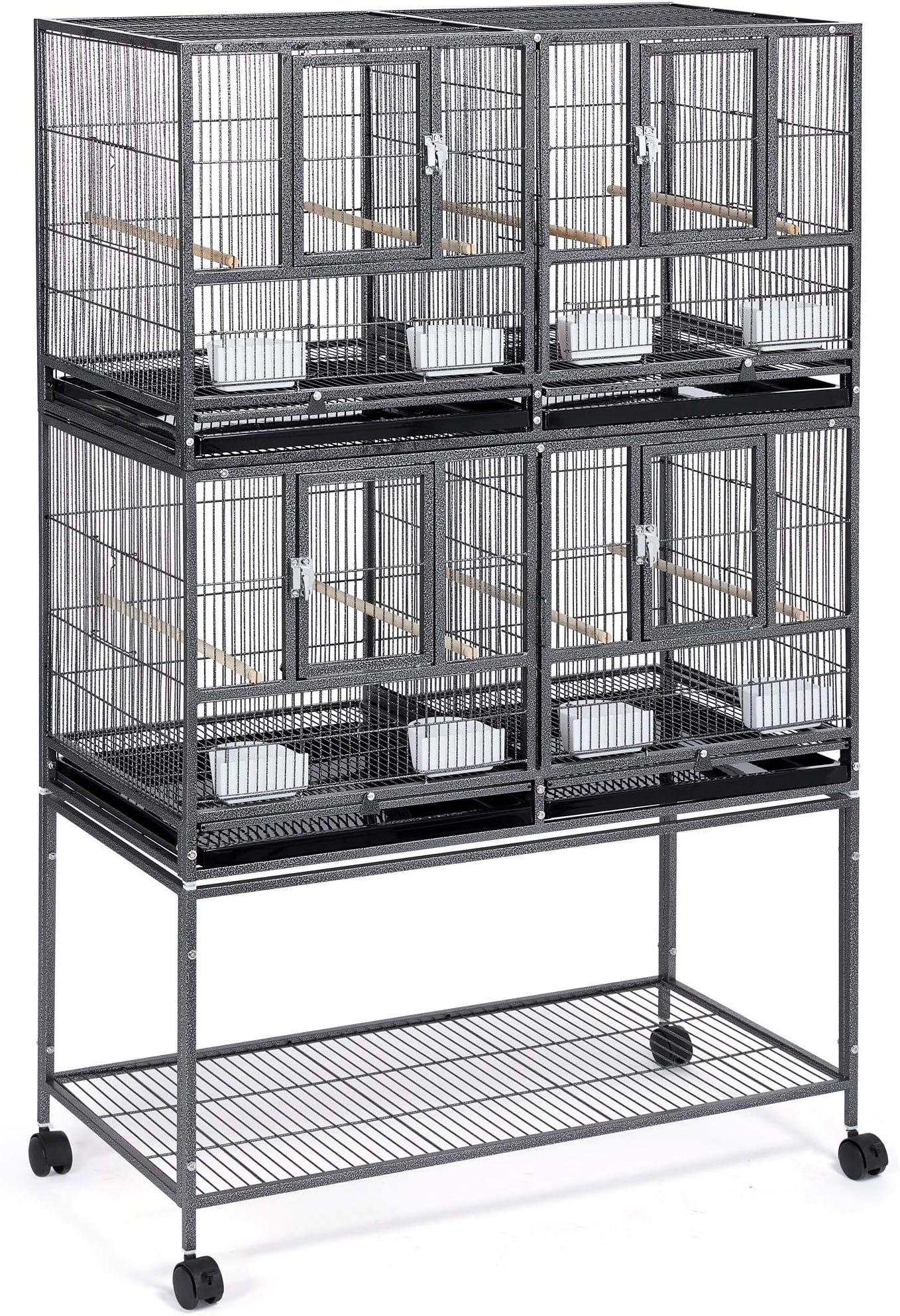Amazon.com : Yaheetech Stackable Divided Breeder Breeding Parakeet Bird ...