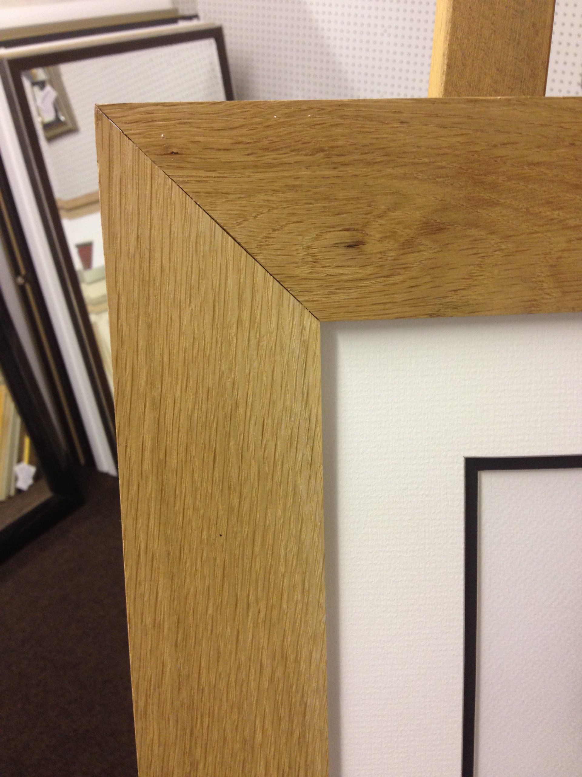MODERN FLAT 3″ SOLID OAK PHOTOGRAPH/PICTURE FRAMES WITH PICTURE MOUNT ...