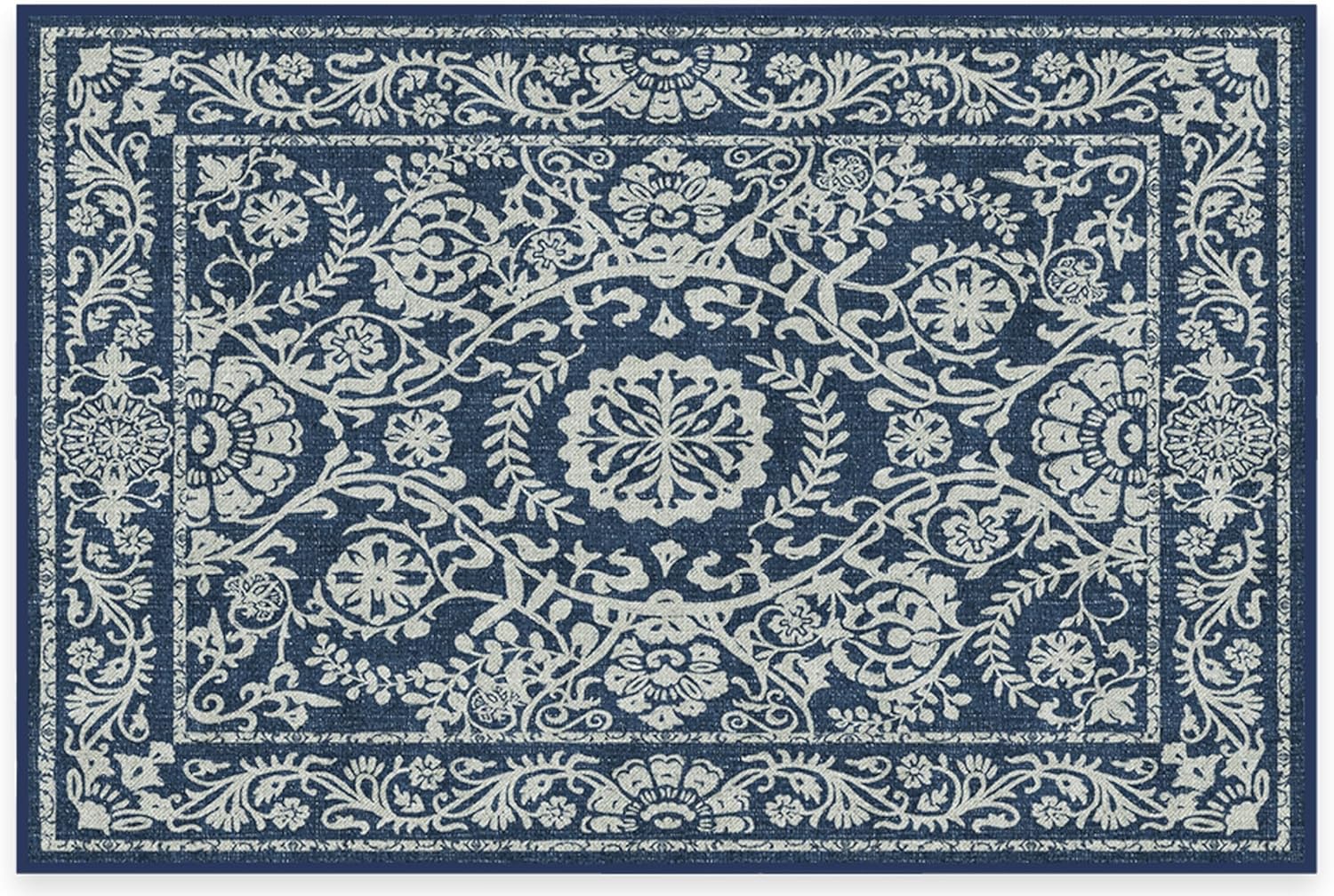 Amazon.com: RUGGABLE Washable Area Rug – Delphina Navy Blue 2x3, Stain ...