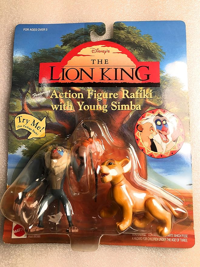 Amazon.com: Disney Lion King Rafiki with Young Simba Action Figure ...