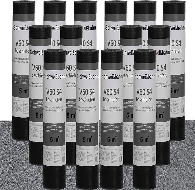 Isolbau Schweißbahn V60 S4 beschiefert - Bitumenbahn mit Glasvlies ...