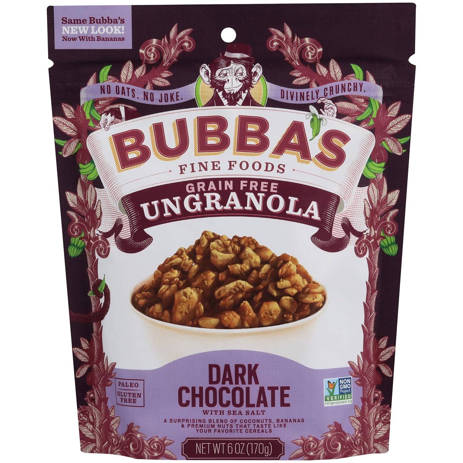 Amazon.com: Bubbas Fine Foods Uber Chocolate Ungranola, 6 OZ