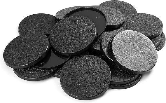 Amazon.com: EasyPegs 60mm Textured Plastic Round Bases Wargames Table ...
