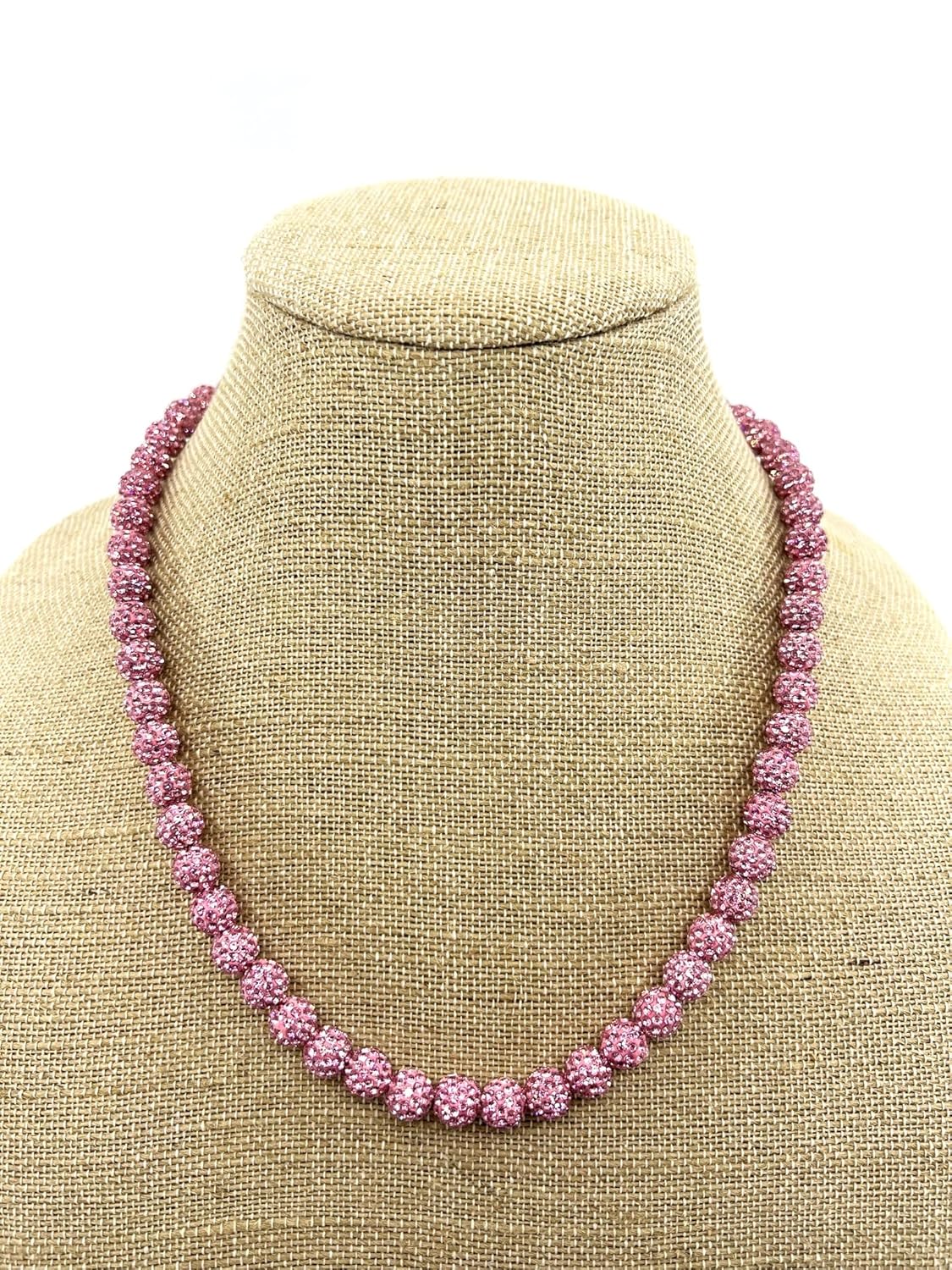 Amazon.com: Pink Pollyanna Baseball Player Necklace | Shamballa Beaded ...