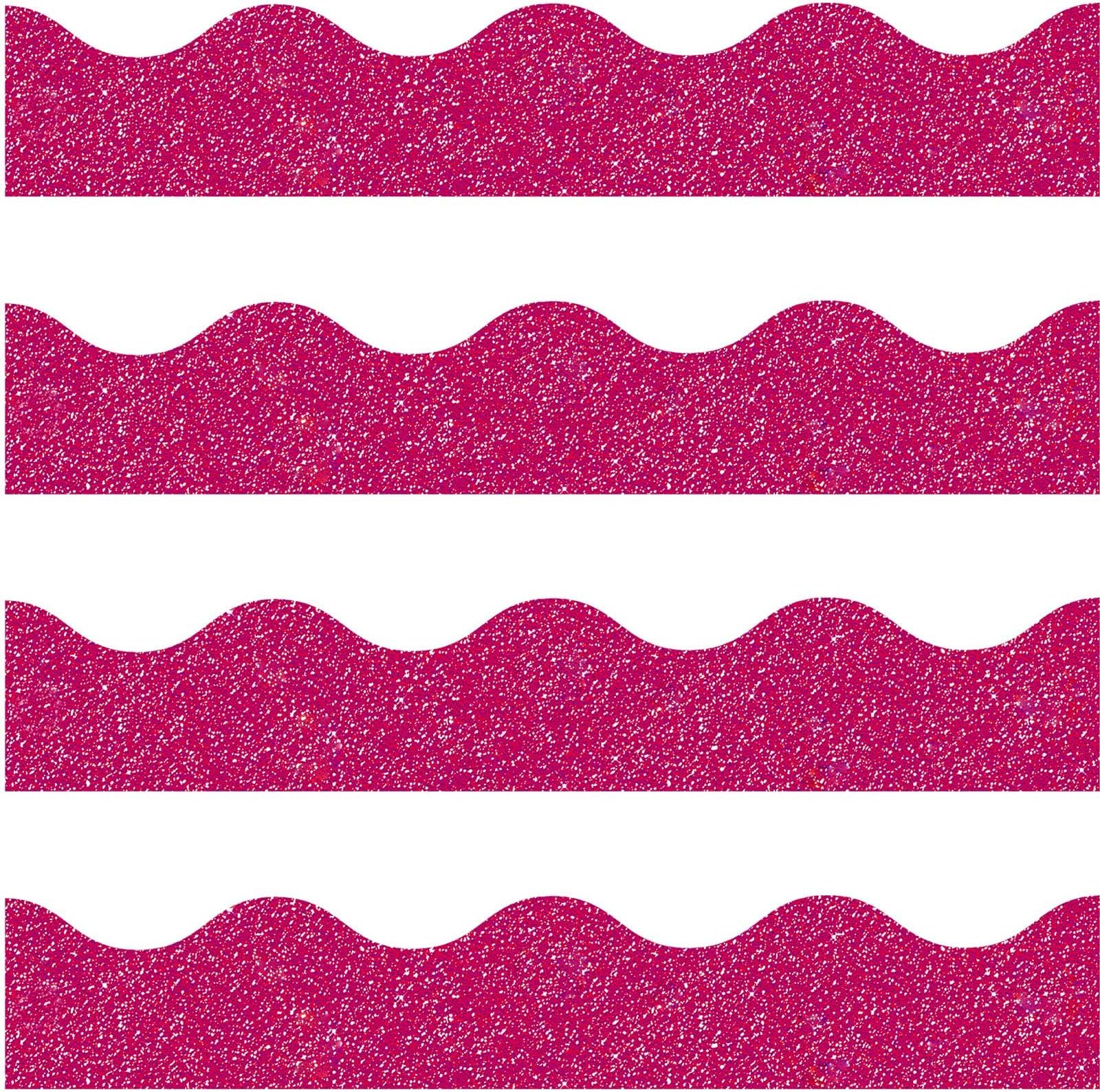 Amazon.com : Crtiin 55.8 Feet Bulletin Board Border Shiny Scalloped ...