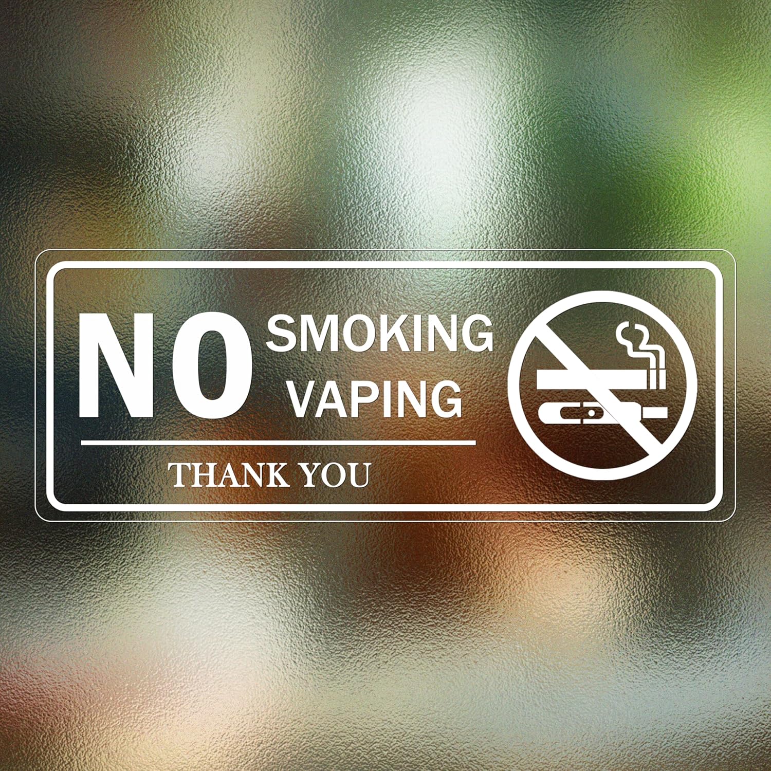 5Pcs No Smoking Signs, No Smoking Or Vaping Sign PVC Self-Adhesive UV ...
