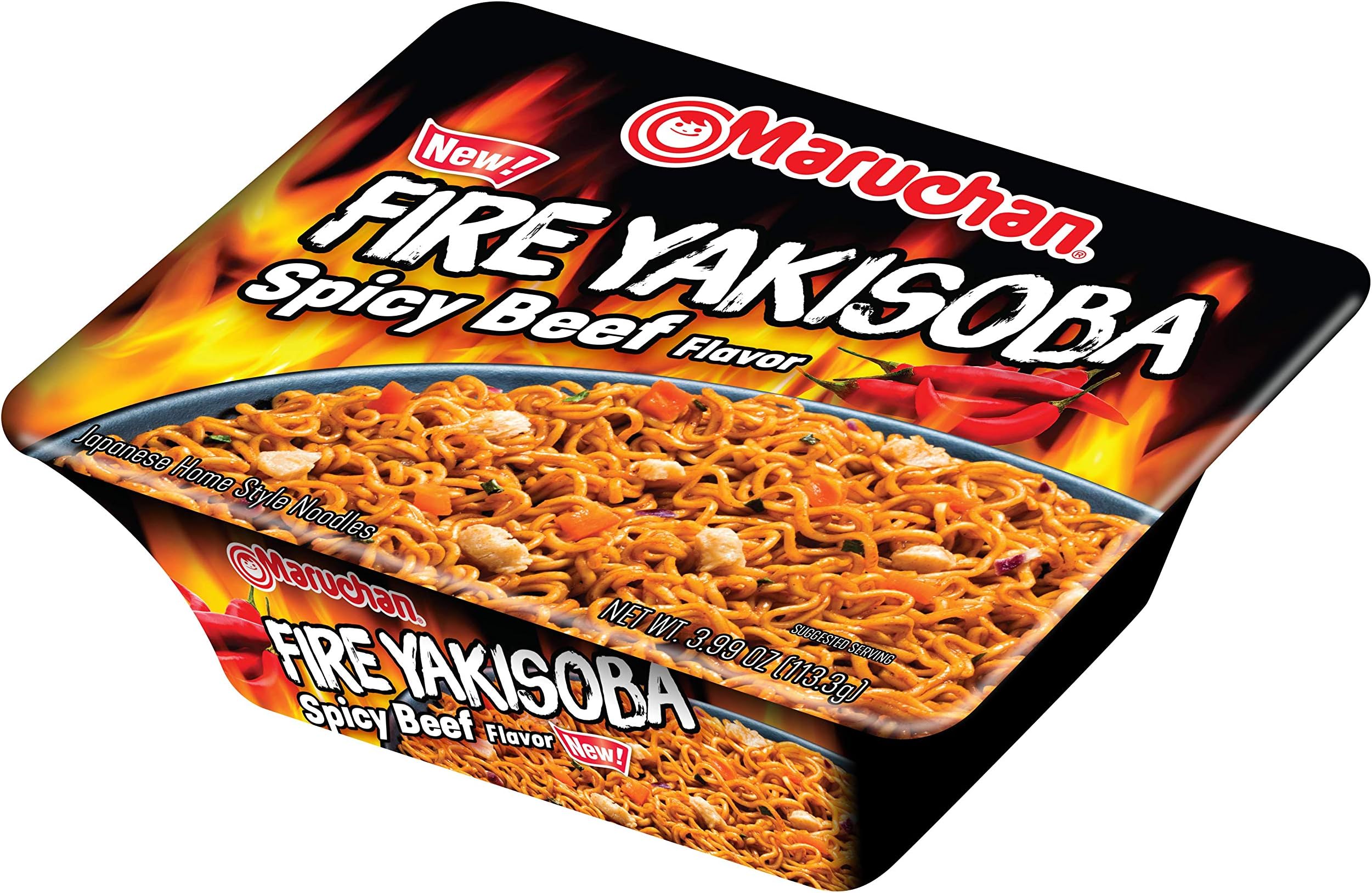 Amazon.com: Maruchan Yakisoba 4 Oz. Japanese Style Spicy Beef and Spicy ...