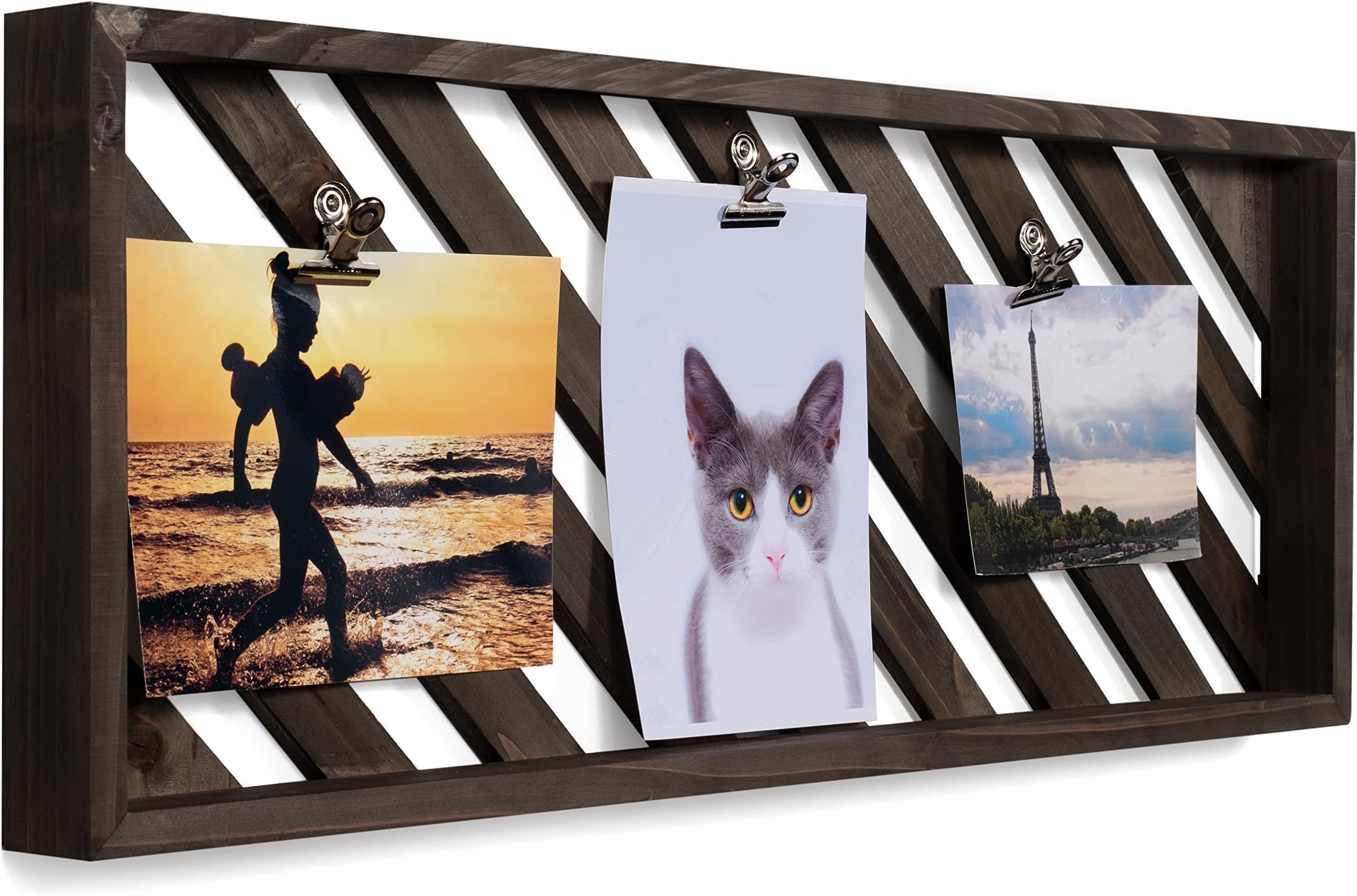 Amazon.com - brightmaison Rustic Wood Picture Photo Display Clip Board ...