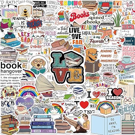 Amazon.com: 100 Pcs Book Stickers Reading Stickers for Adults Kids Book ...