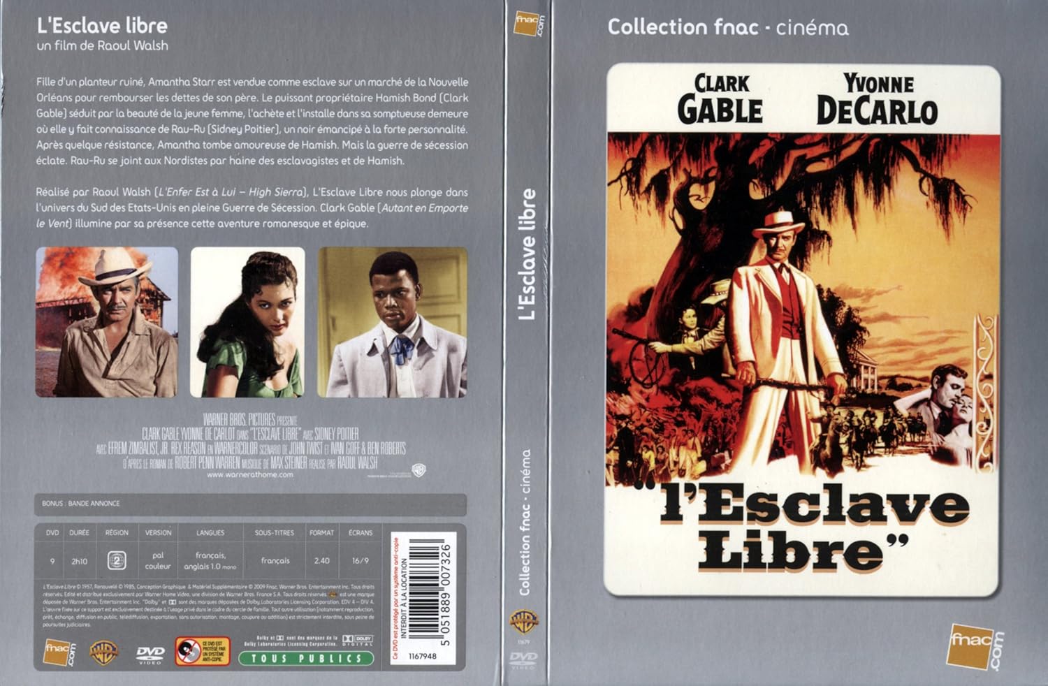 L'esclave libre [DVD] (1957) Un film de Raoul Walsh avec Clark Gable ...