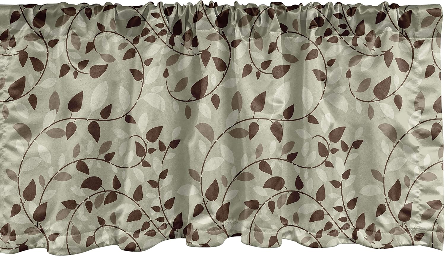 Amazon.com: Lunarable Leaf Window Valance, Pattern Vines Leafage Nature ...