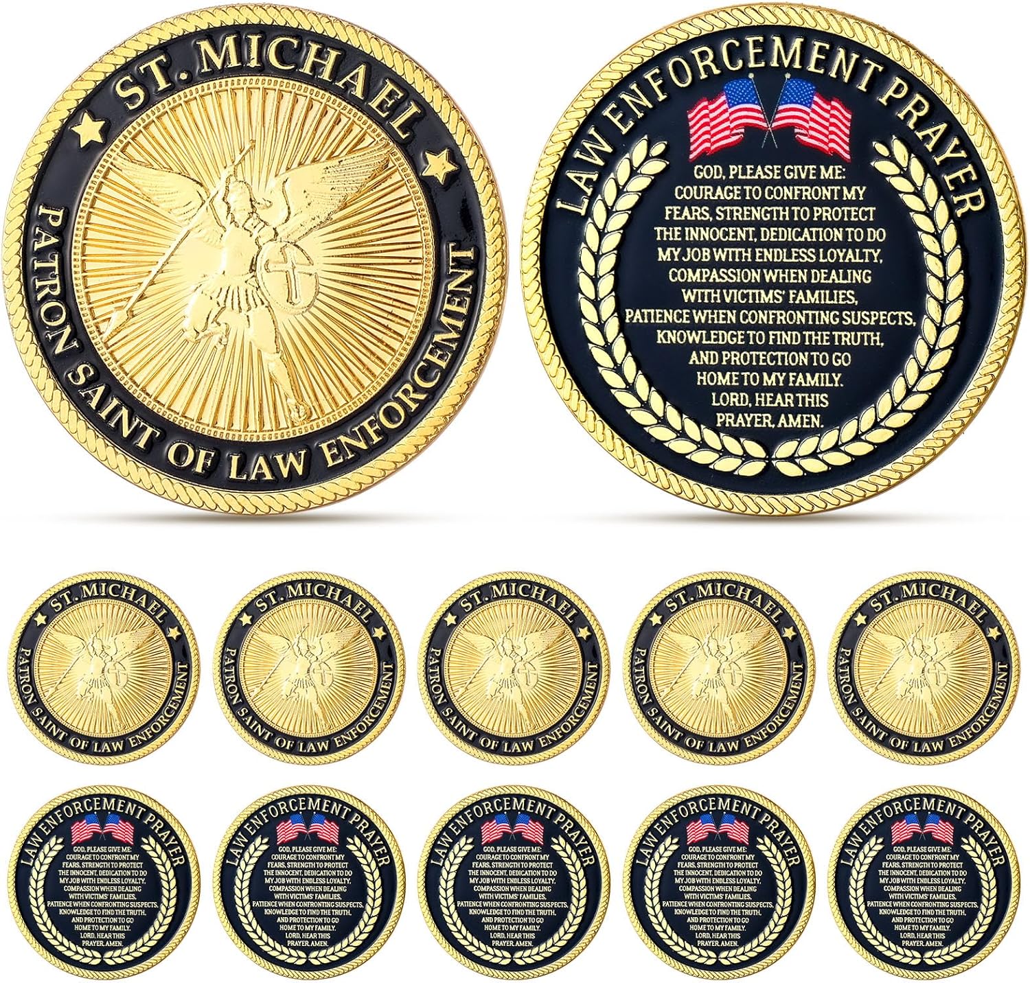 Amazon.com: WinnerWhy 10 Pack St. Michael Patron Saint of Law ...