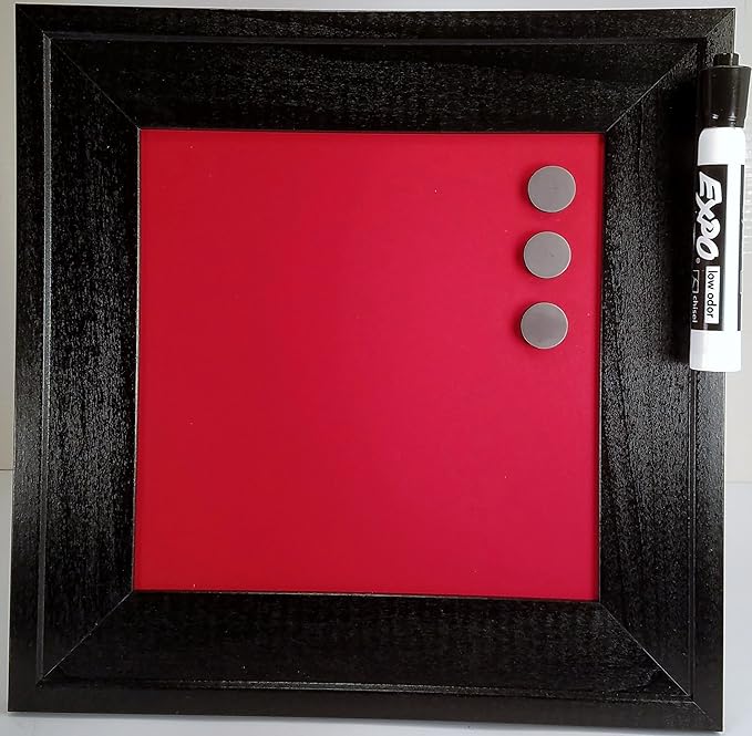 Amazon.com : Magnetic 11x11 Inch Hardwood Framed Color Dry Erase Art ...