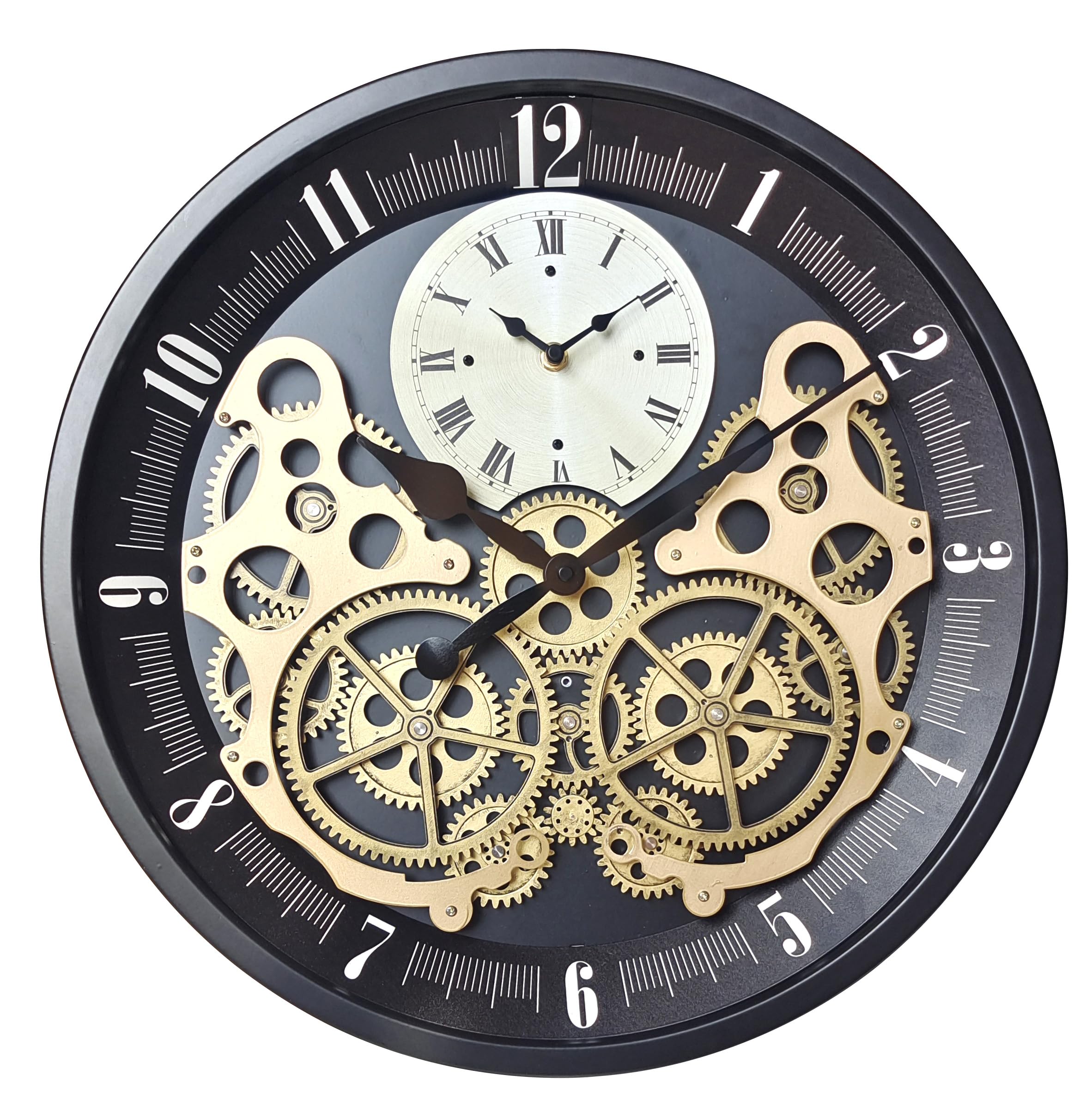 Amazon.com: Hnycinj 18 inch Original Industrial Wall Clock, Non-Ticking ...