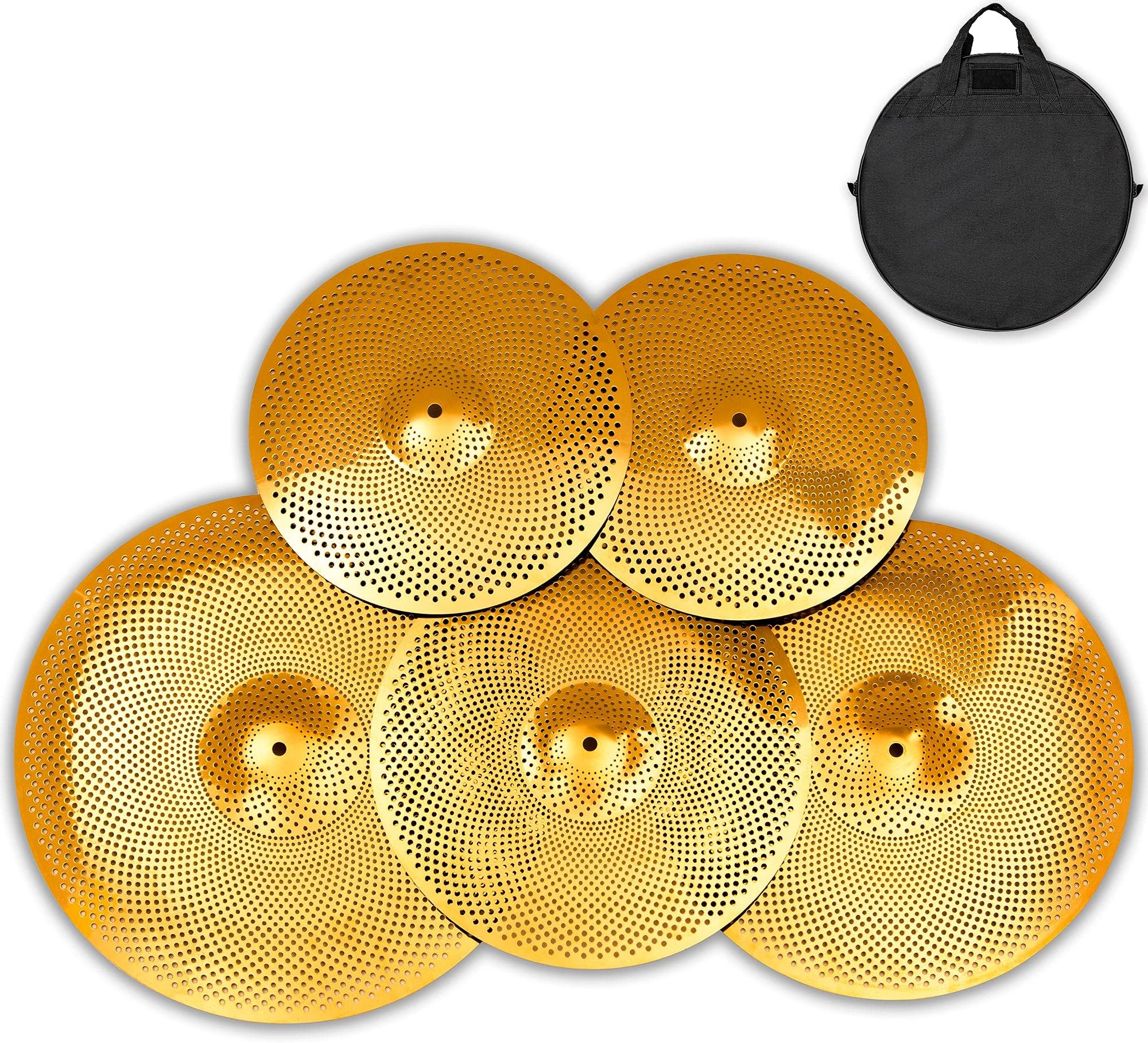 Amazon.com: MECCANIXITY Mute Cymbal Set 14Inch/16Inch/18Inch/20Inch Low ...