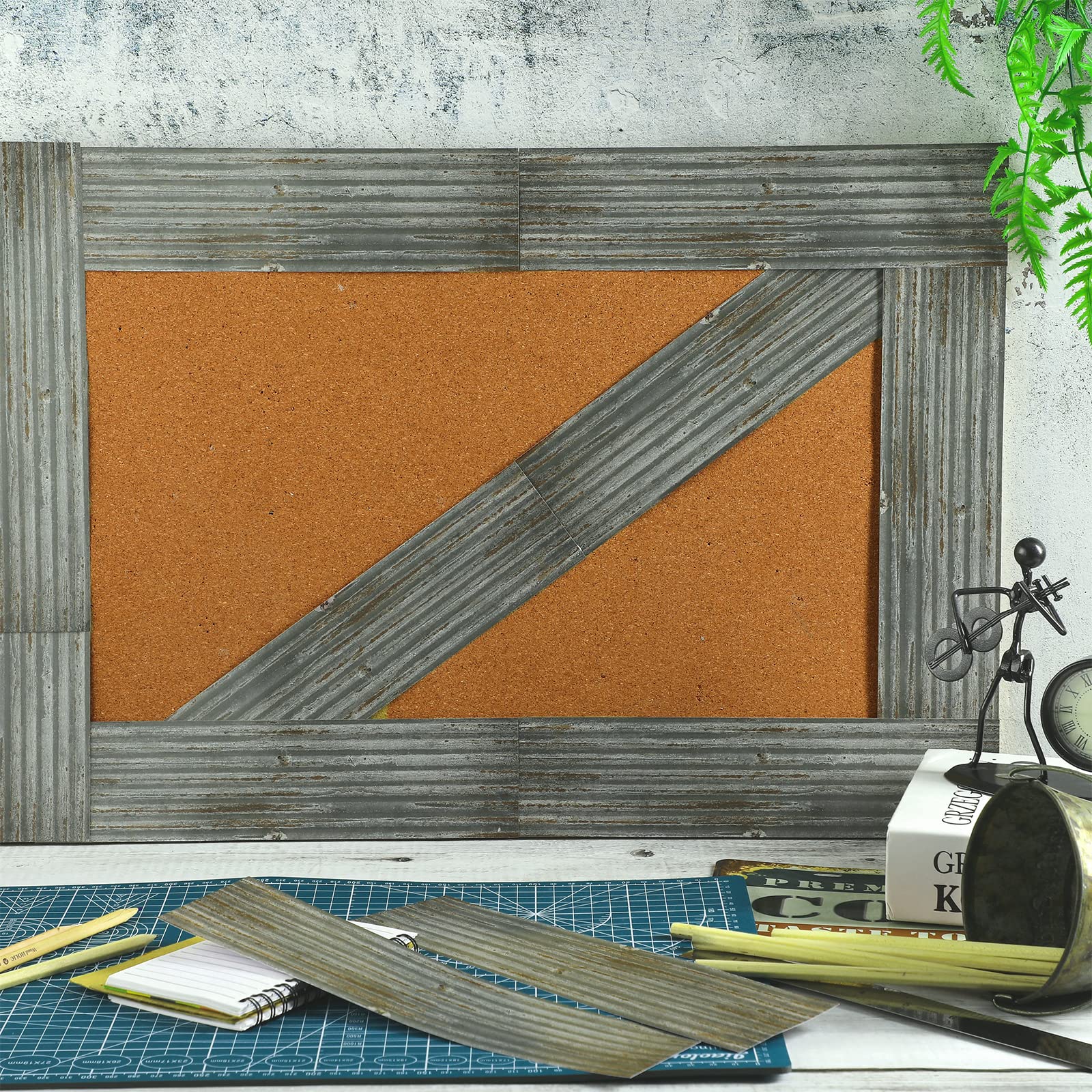 Snapklik.com : 100 Pcs Corrugated Metal Bulletin Board Border Farmhouse ...