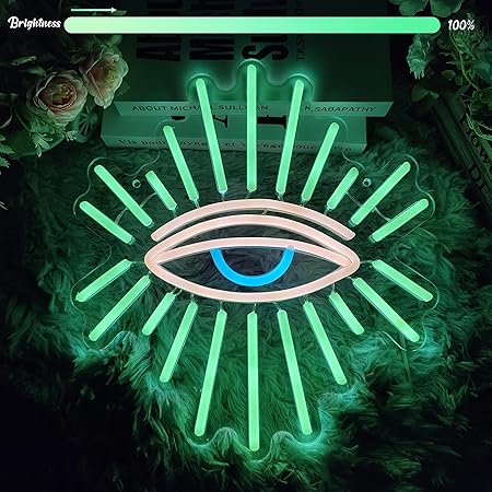 Amazon.com: Evil Eyes Neon Signs for Wall Decor, Dimming LED Green Goth ...