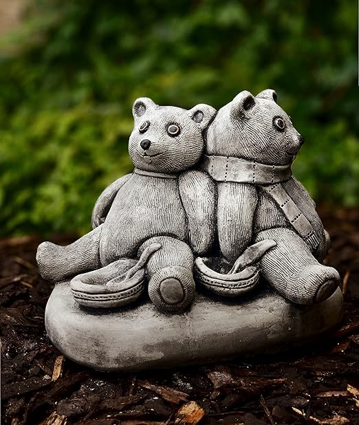 Amazon.com : Concrete garden teddy bears ornament Large concrete ...