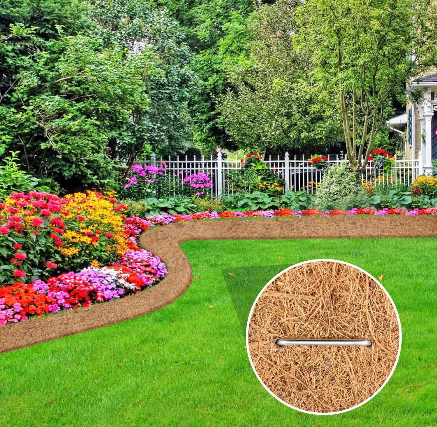 Garden Pathway Rubber Pavers Outdoor Oyezvary 8 Ft. X 2 Ft. Recycled ...