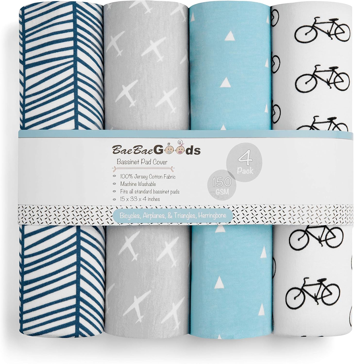 Amazon.com: Bassinet Bed Sheets – Premium Bassinet Fitted Sheets 4 Pack ...