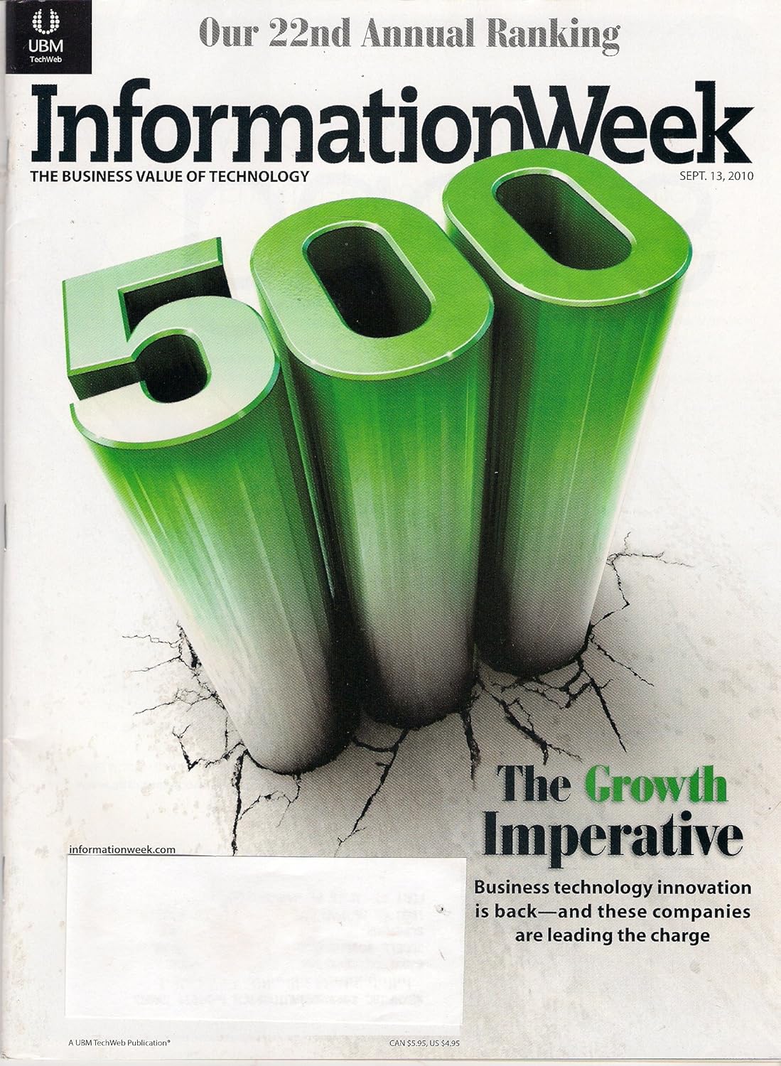 InformationWeek Magazine (September 13, 2010) The Growth Imperative ...