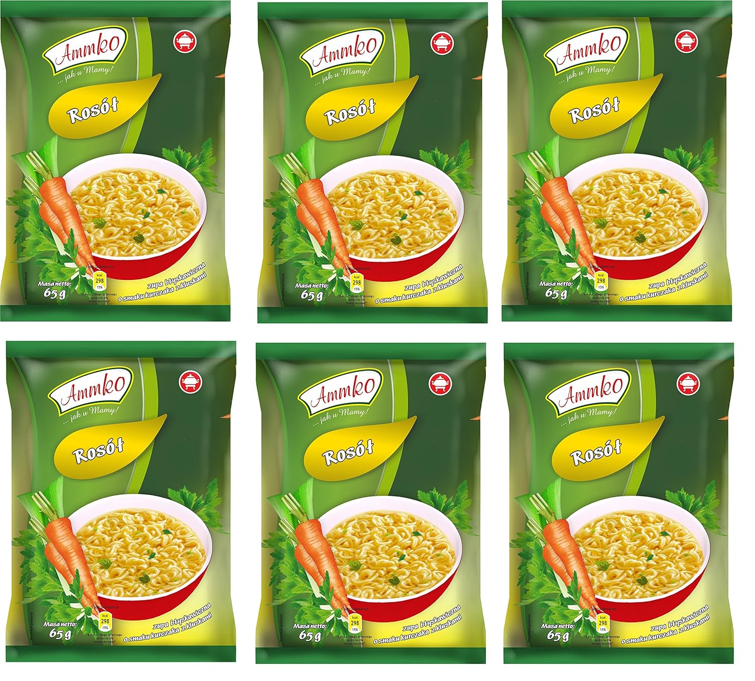 Amazon.com : Ammko Rosot Instant Chicken Flavored Noodle Soup with ...