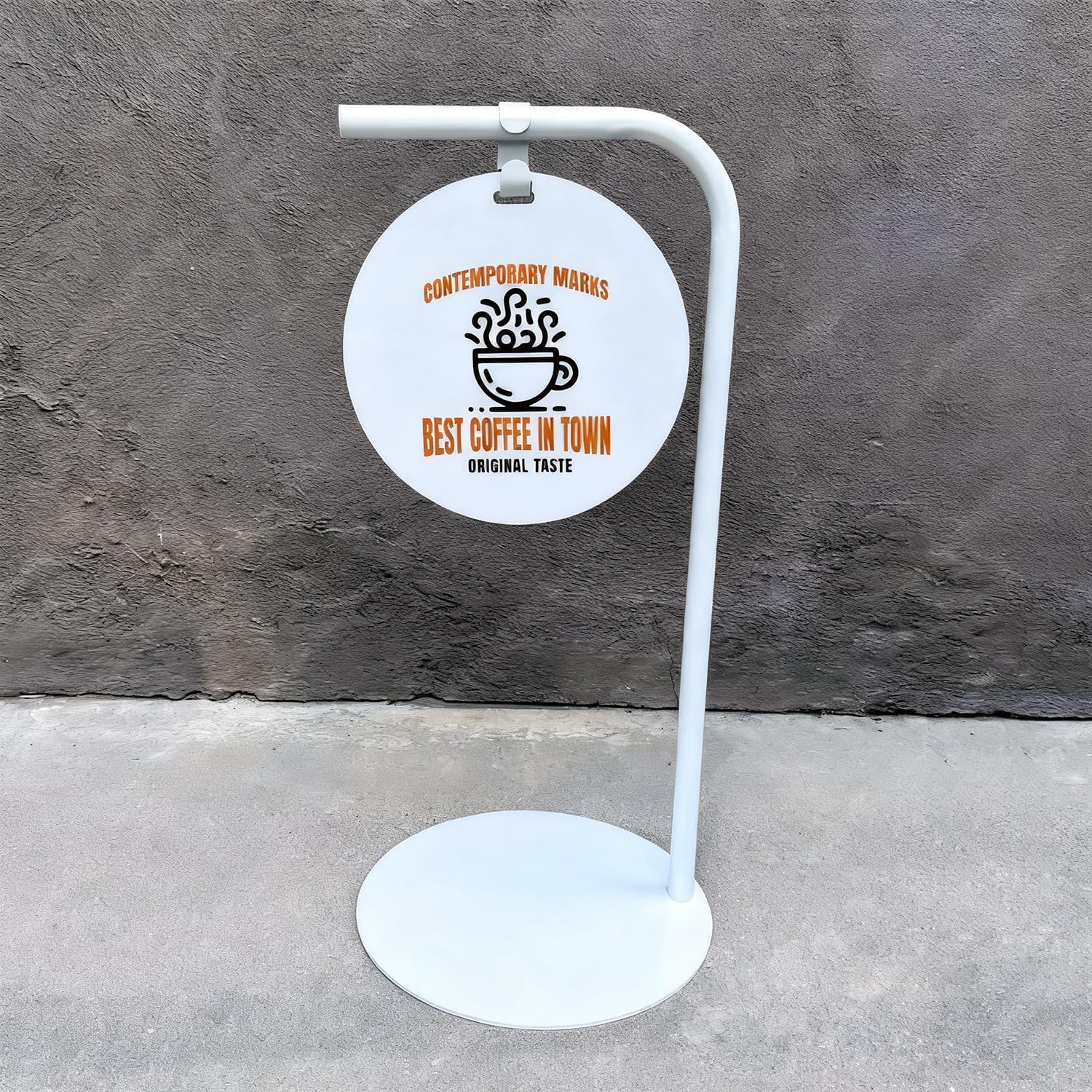 Amazon.com : Custom Round Sidewalk Sign – Double-Sided Metal Pavement ...