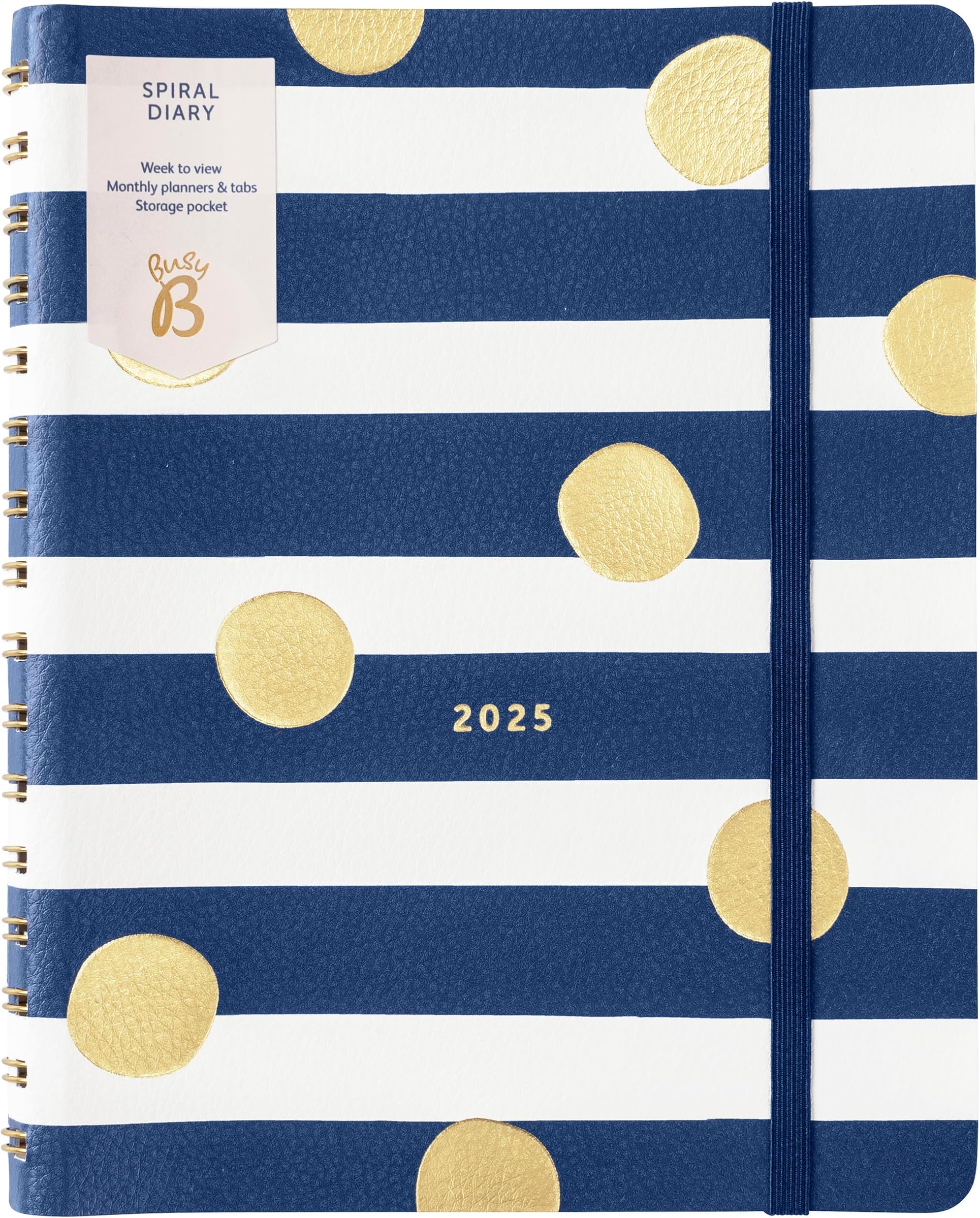 Busy B 2025 Weekly Diary Planner with Pink Faux Leather Cover - A5 ...