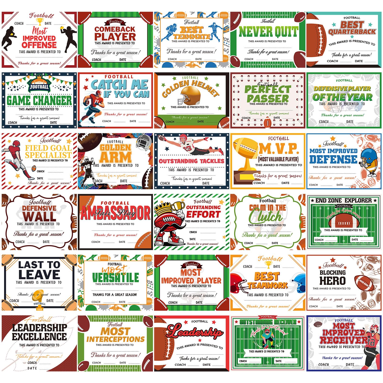 Snapklik.com : Fuyoooo 60 Pcs Sports Achievement Award Certificates ...